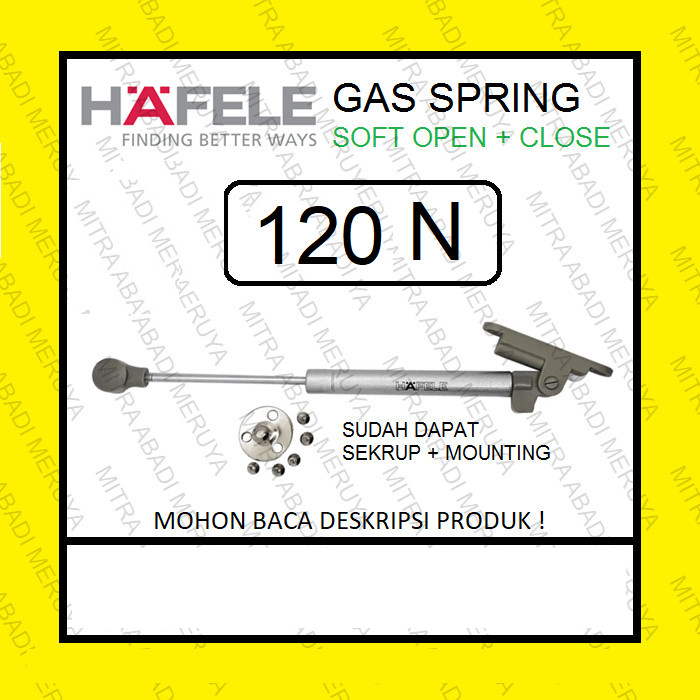 Jual Gas Spring HAFELE Hidrolik Jok Motor 120 N Hidrolik Lemari Cabinet ...