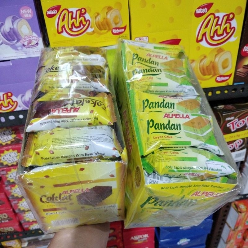Jual BOLU ALPELLA LAYER CAKE harga 1 box isi 24 pcs | Shopee Indonesia