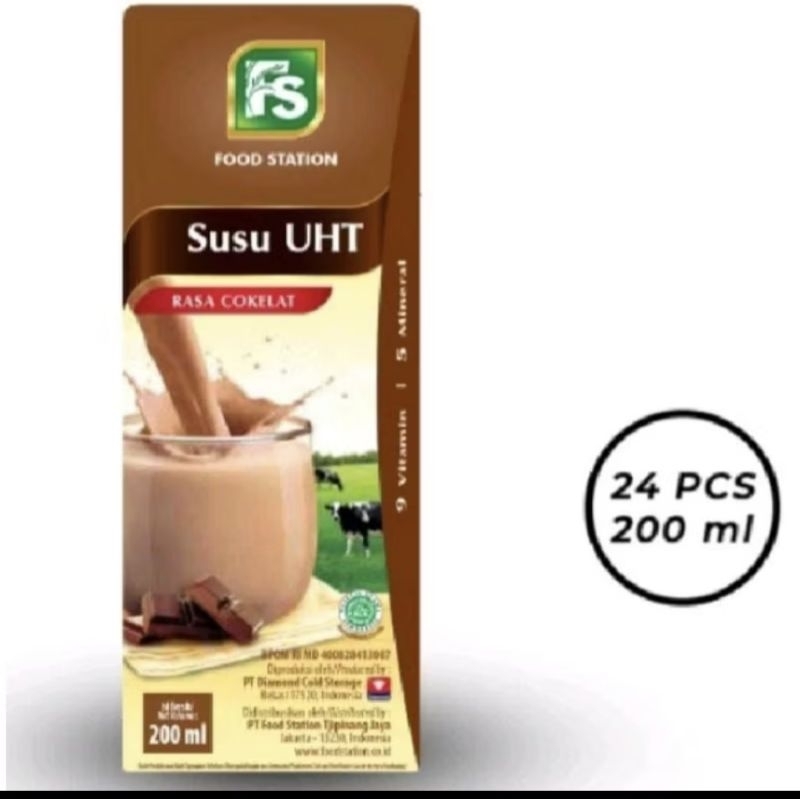 Jual Susu UHT Food Station 200ml isi 24pcs | Shopee Indonesia