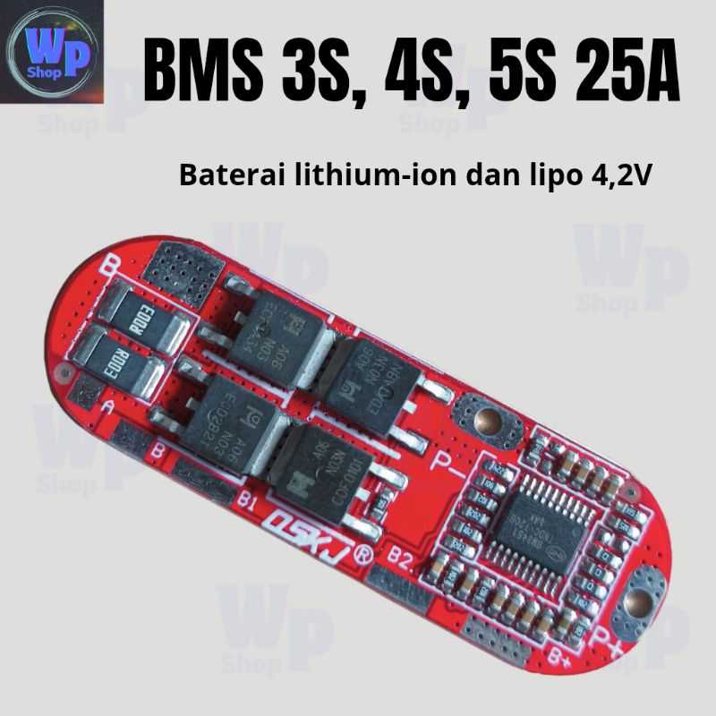 Jual BMS 3S 4S 5S 25A Bms 18650 Li-ion Lipo Baterai Lithium Perlindungan Papan Sirkuit Modul Pcb ...
