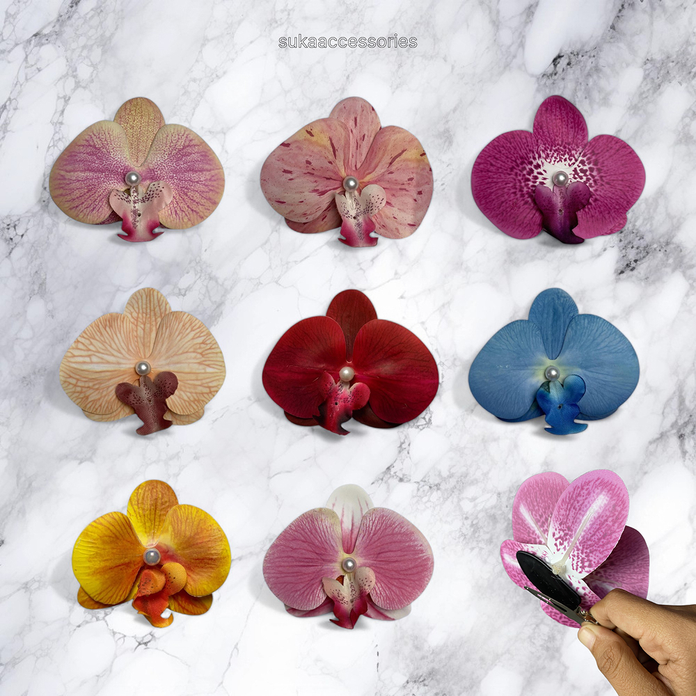 Jual Jepit Kelopak Anggrek Jepit Orchid Hairclips Orchid Jepitan Bunga ...