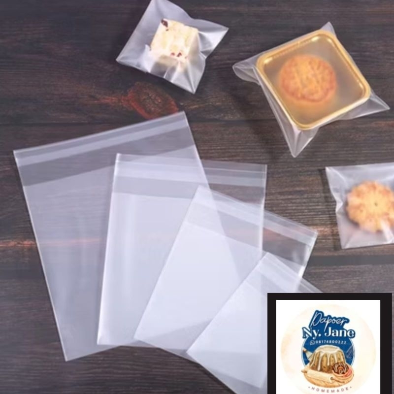 Jual Plastik OPP COOKIES Motif Doff Polos Tranparan uk 7 x 7 dan 10 x ...