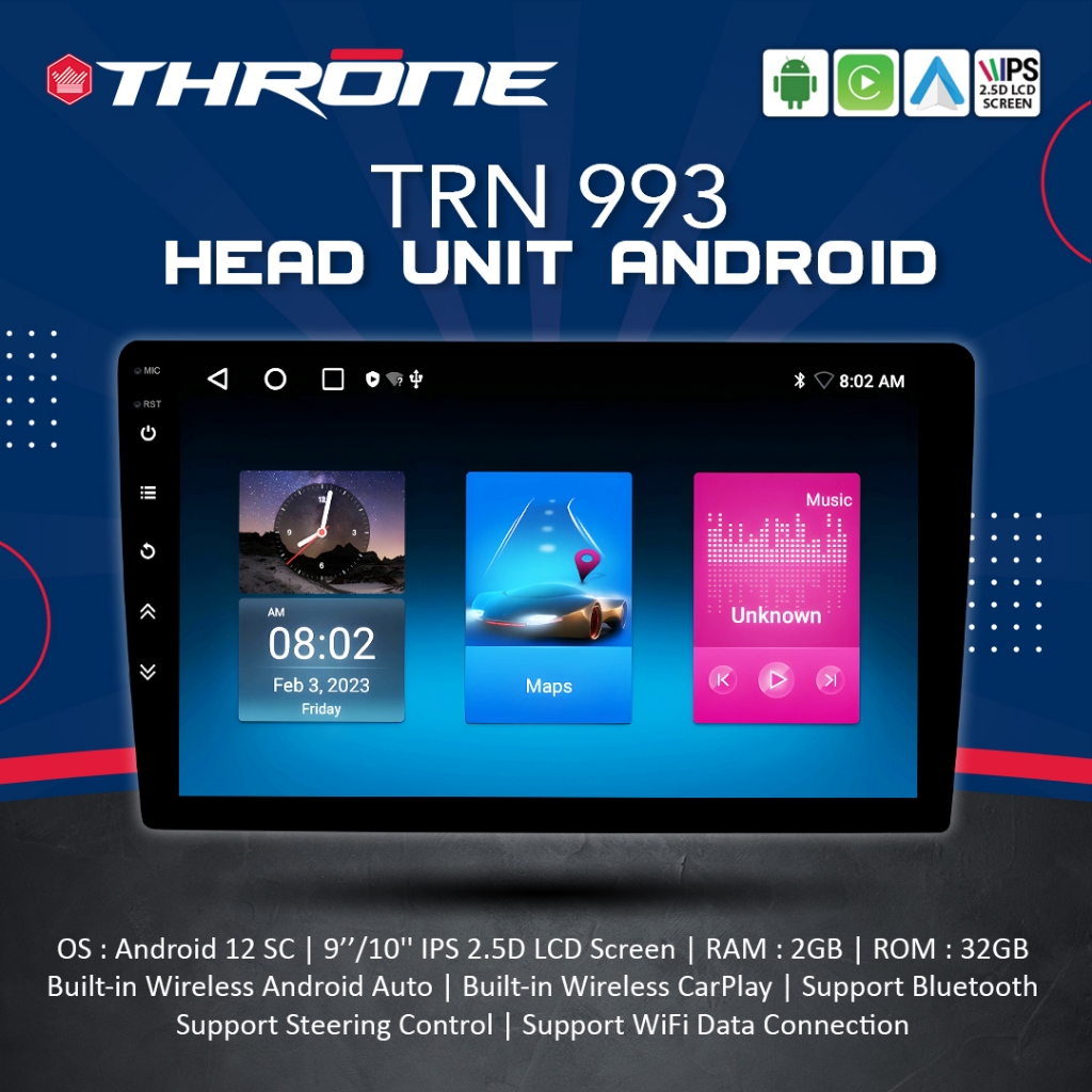 Jual Throne - head unit android universal trn 993 | Shopee Indonesia