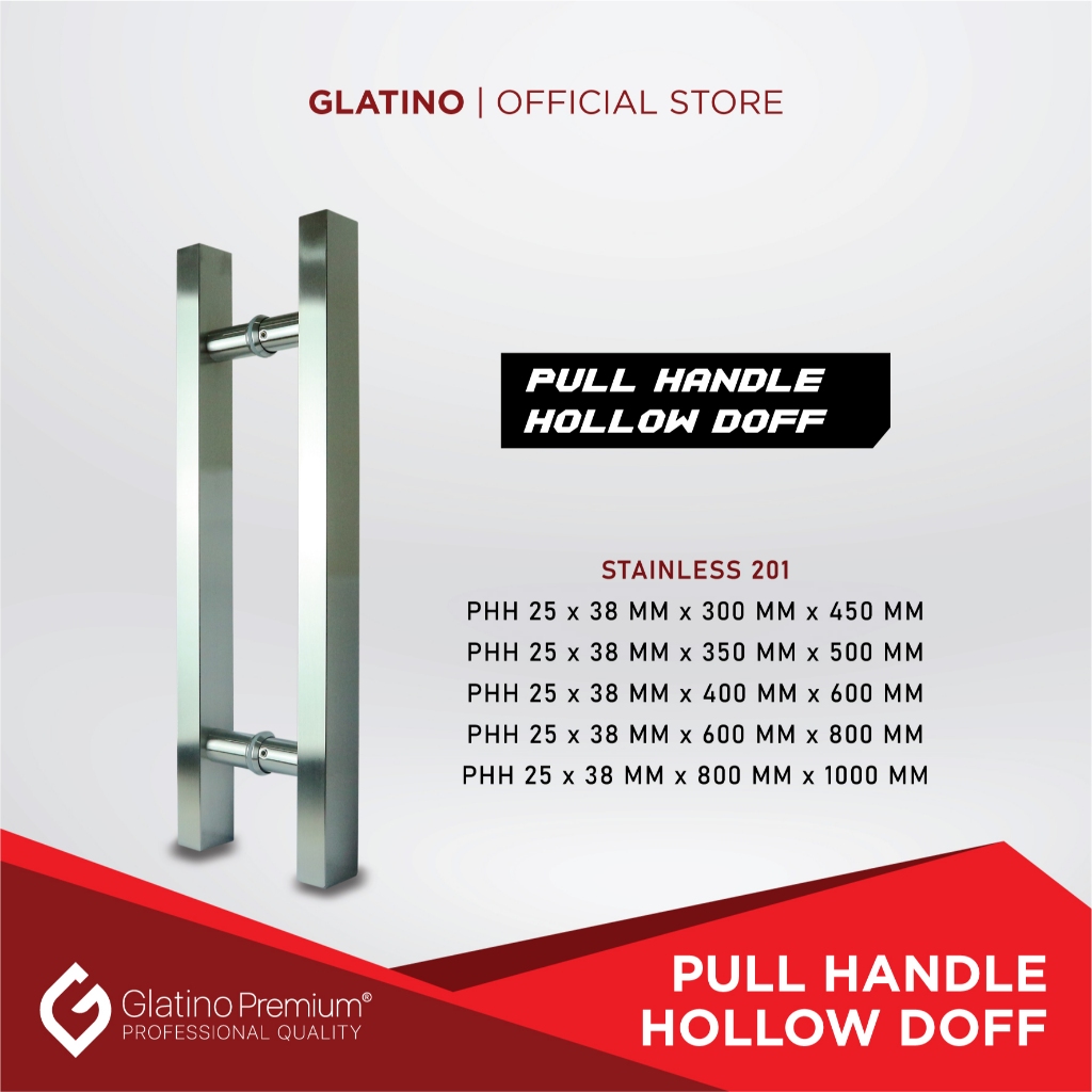 Jual Glatino - Pull Handle H Hollow Pegangan Pintu Cocok Untuk Pintu Kaca Stainlees | Shopee ...