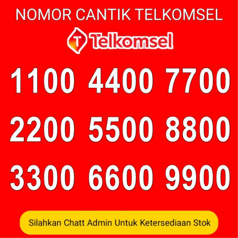 Jual kartu perdana simpati cantik telkomsel prabayar ekor aabb 1100 2200 3300 4400 5500 6600 ...