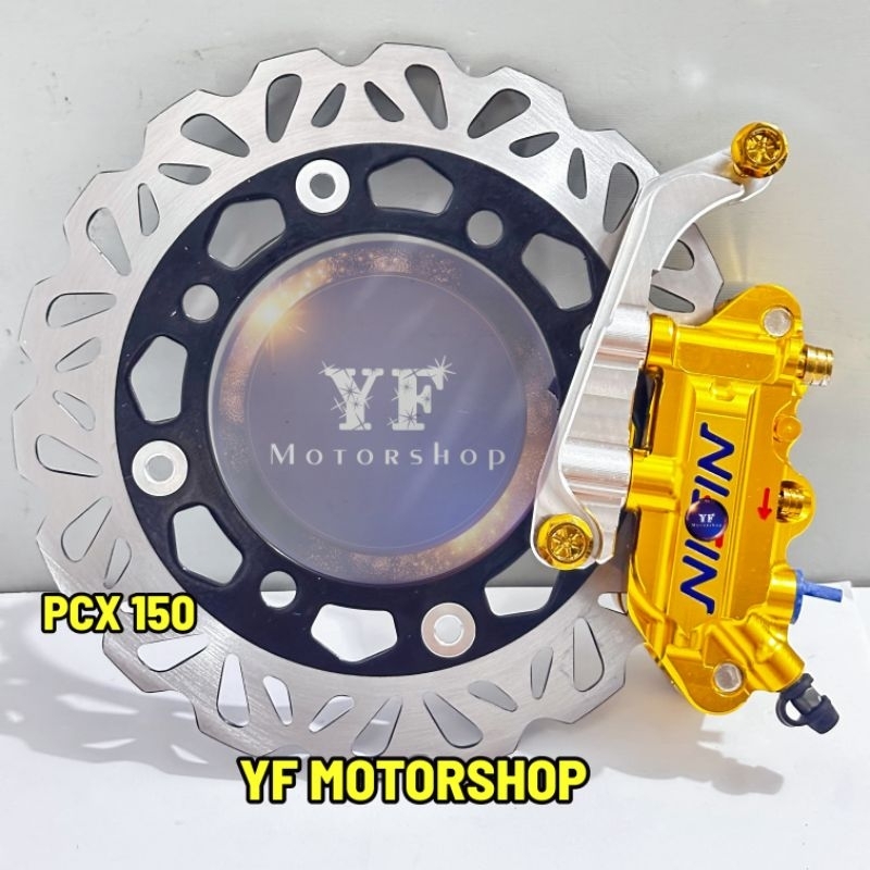 Jual Paket Depan PCX 150 Piringan + Kaliper monoblok 4 piston + Breket ukuran standar | Shopee ...