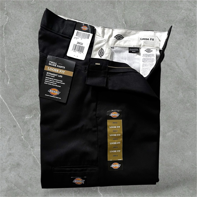 Jual Dickies 85283 Loose Fit Double Knee Black | Shopee Indonesia