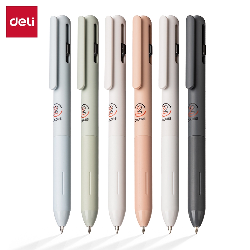 Jual DELI SPIDOL DOUBLE DUAL TIP BALLPOINT 2 WARNA SA316 BLACK/RED (1 ...