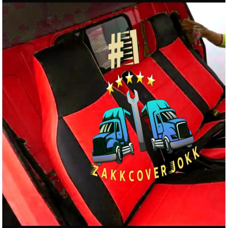 Jual sarung jok/cover jok mobil truk canter ragasa Hino Dutro Elf macan ...