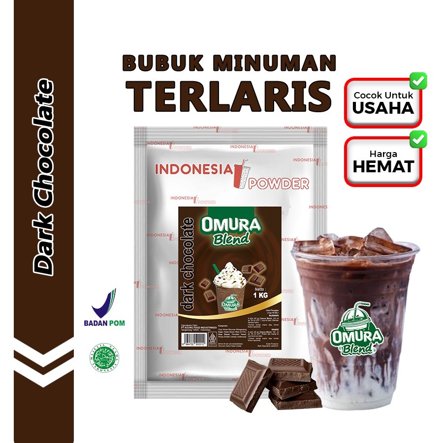 Jual OMURA Bubuk Minuman Premium Rasa Dark Chocolate / Coklat / Cokelat ...
