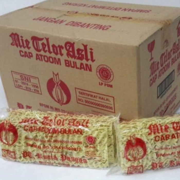 Jual MI ATOM MI TELUR CAP ATOOM BULAN PER DUS ISI 20 PCS | Shopee Indonesia