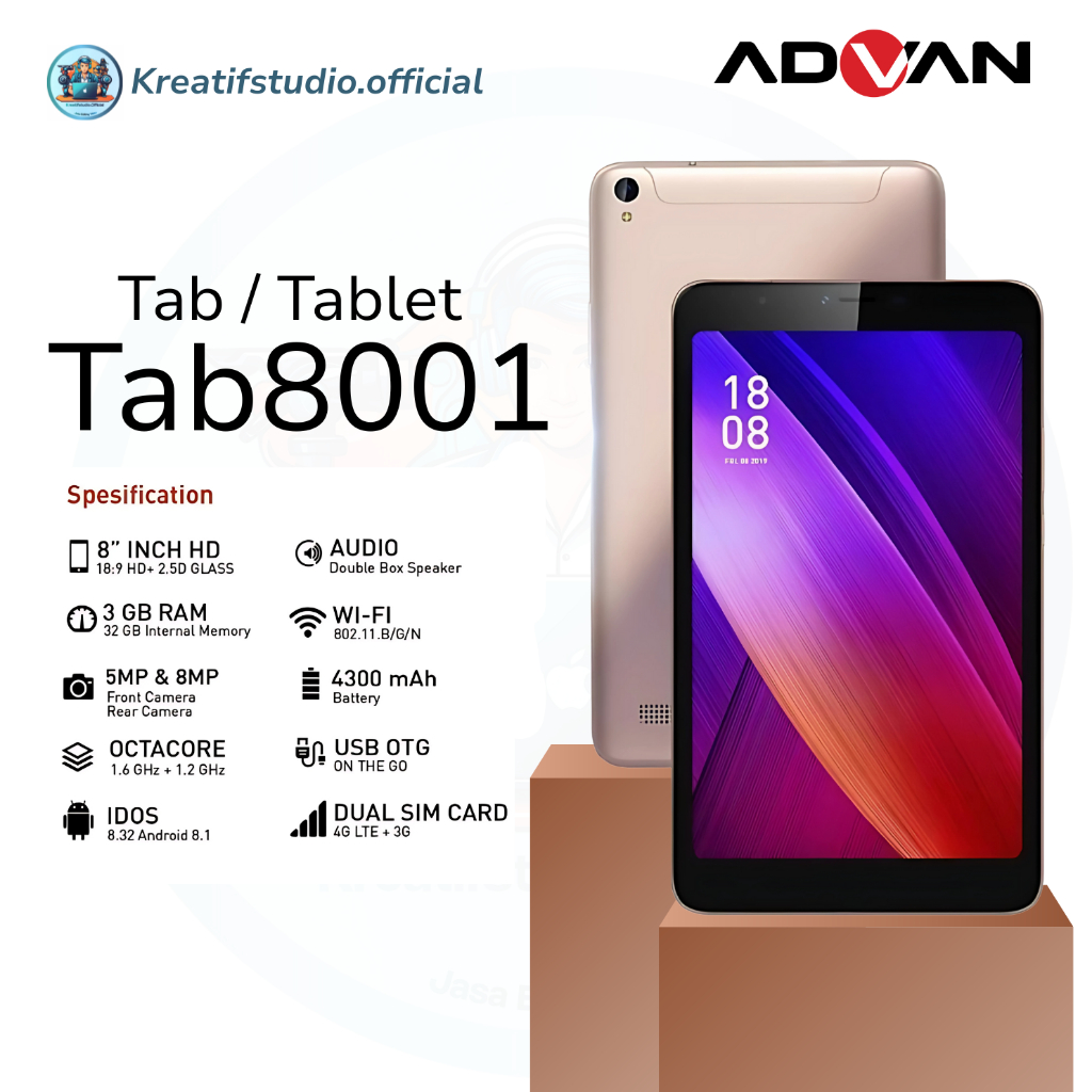 Jual TABLET ADVAN TAB ADVAN 8001 3GB/32GB 4G/LTE LIKE NEW / ADVAN ...