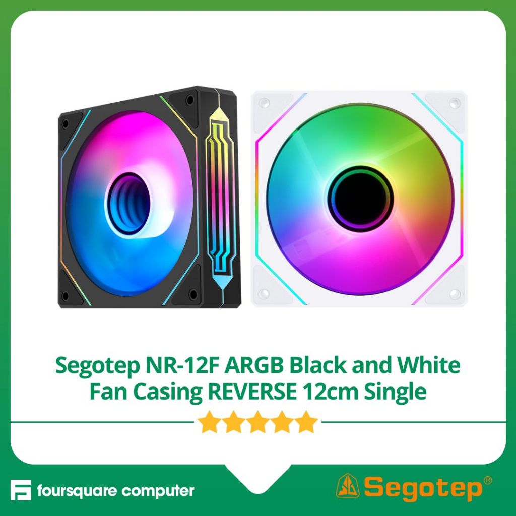 Jual Segotep NR-12F ARGB REVERSE Black and White Fan Casing 12cm Single ...