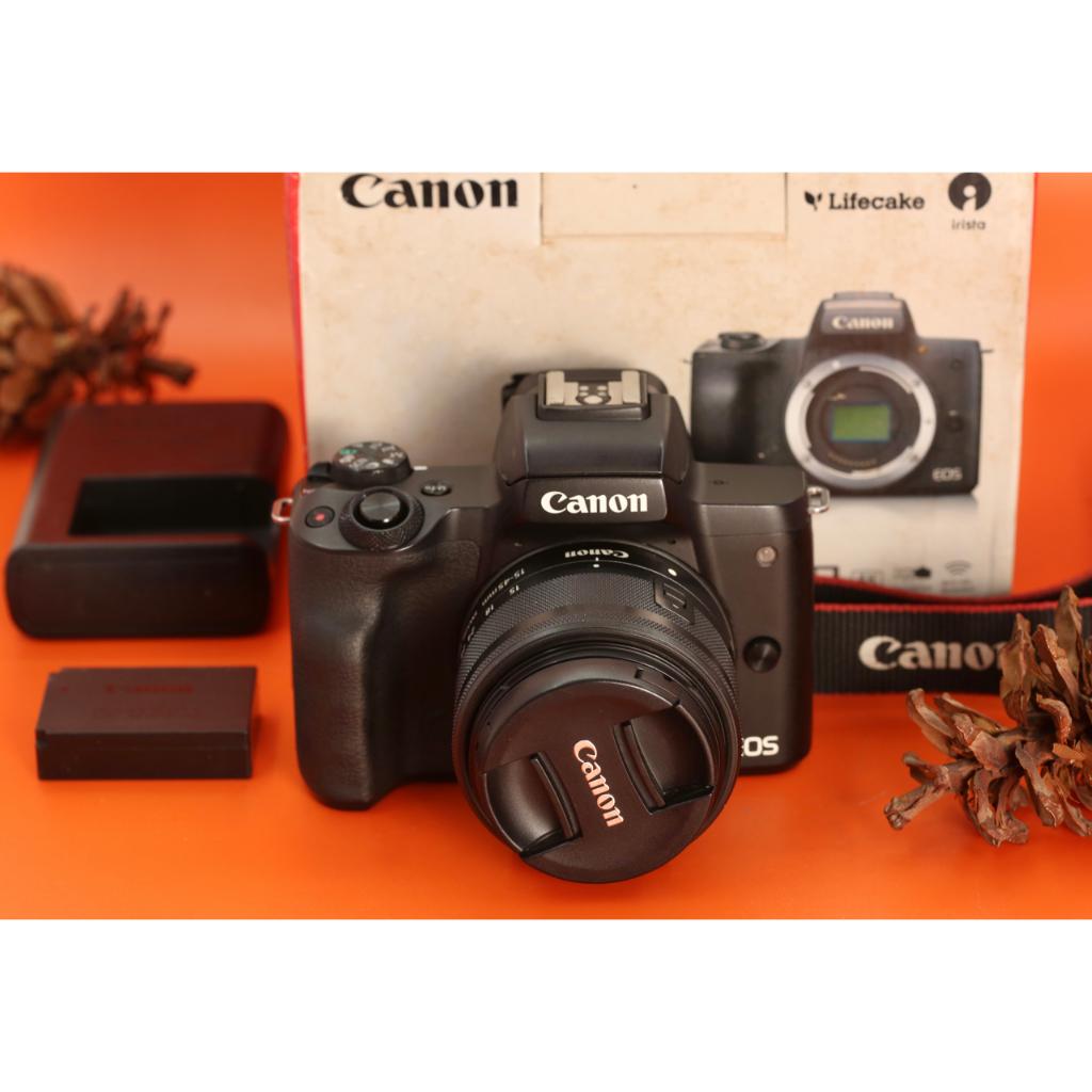 Jual Canon EOS M50 Kit EF-M 15-45mm Fullset B547 | Shopee Indonesia