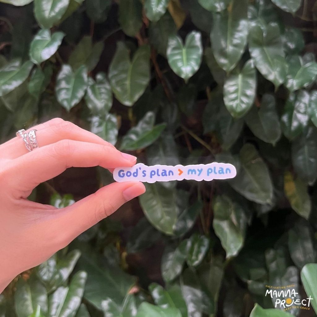 Jual God's Plan > My Plan | Manna Project | Sticker Vinyl Waterproof ...
