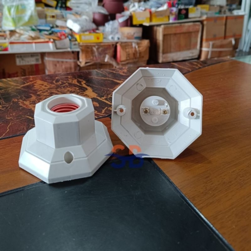 Jual Fitting plafon segi 8 SOK / fitting lampu / fitting lampu plafon ...