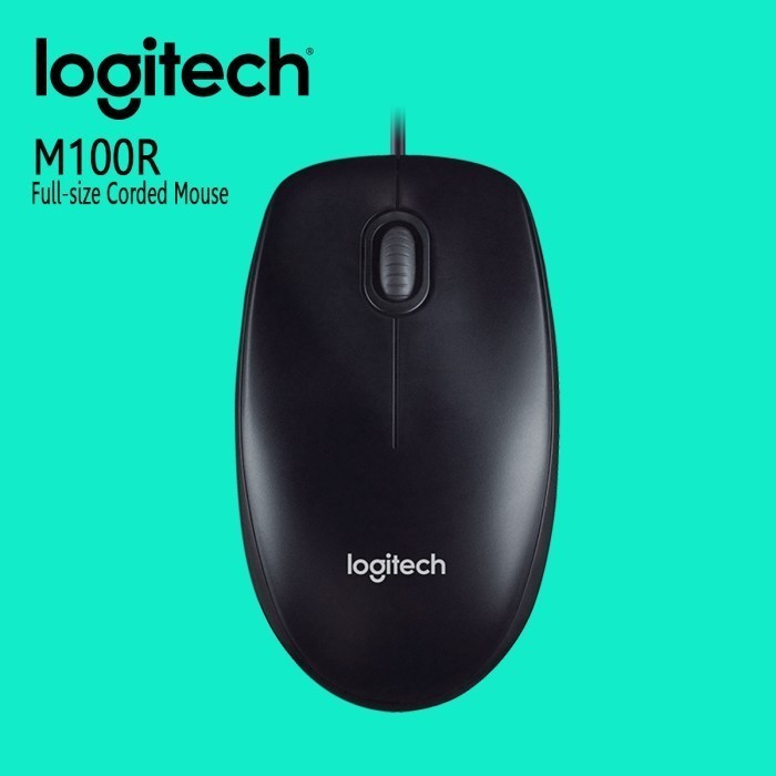 Jual MOUSE LOGITECH M100 R Optical USB Black | Shopee Indonesia