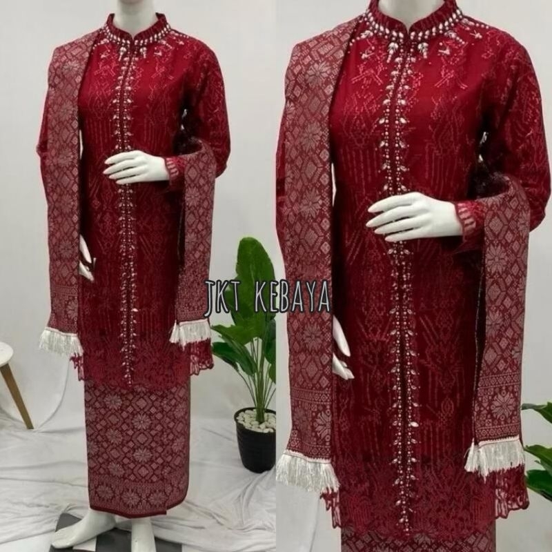 Jual SET KEBAYA MAHIRA Kebaya Brokat Jumbo LD 120 moderen aesthetic ...