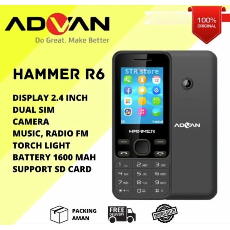 Jual hp advan hammer R6 dual sim 2.4 inch | Shopee Indonesia