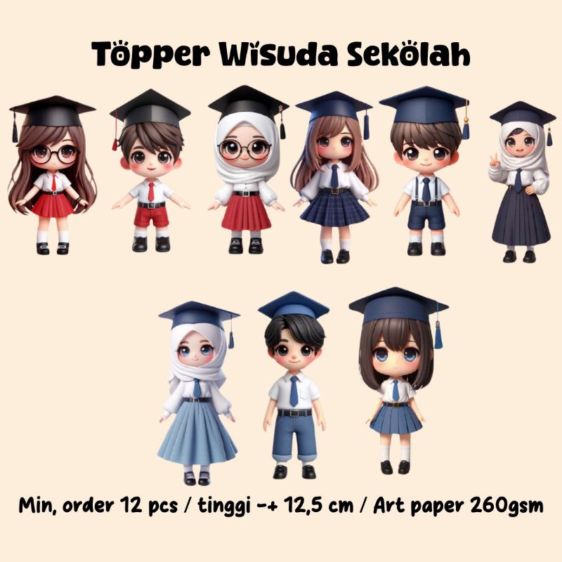 Jual TOPPER WISUDA SEKOLAH | TOPPER BUKET WISUDA | Shopee Indonesia