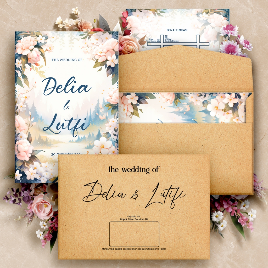 Jual Undangan + Amplop. Undangan Pernikahan Laminating / Laminasi ...