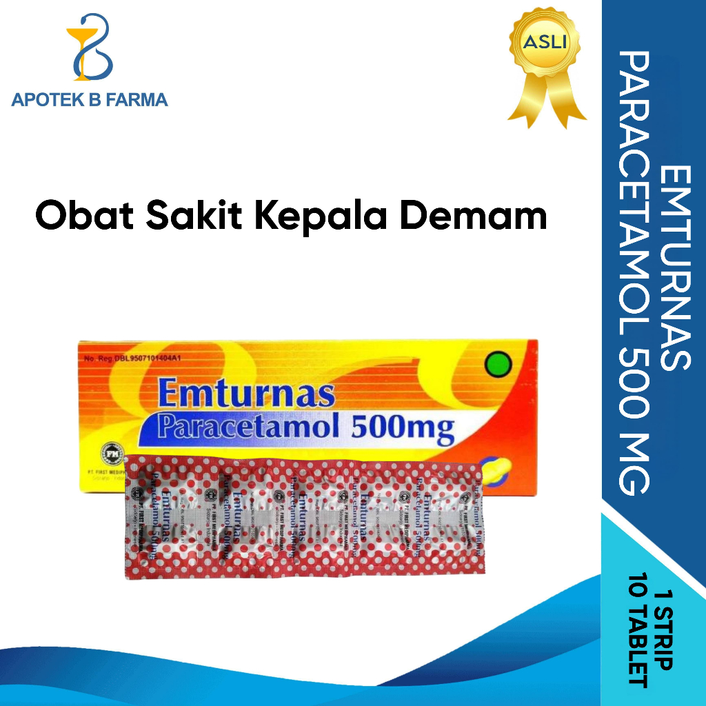 Jual Emturnas Strip Isi 10 Kaplet / Paracetamol 500 mg / Obat Sakit ...