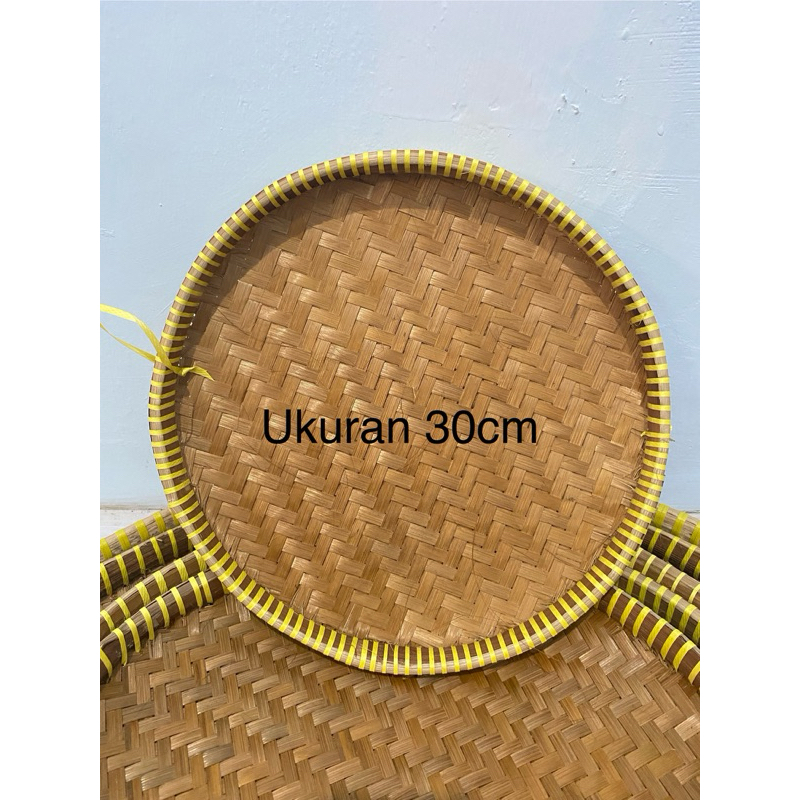Jual Tampah bambu Diameter 35CM kualitas premium tempat kue, tumpeng ...