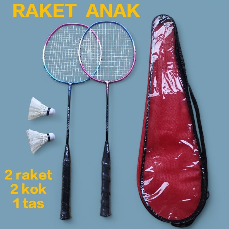 Jual RAKET BULUTANGKIS ANAK ISI 2 RAKET BONUS TAS | raket anak | raket ...