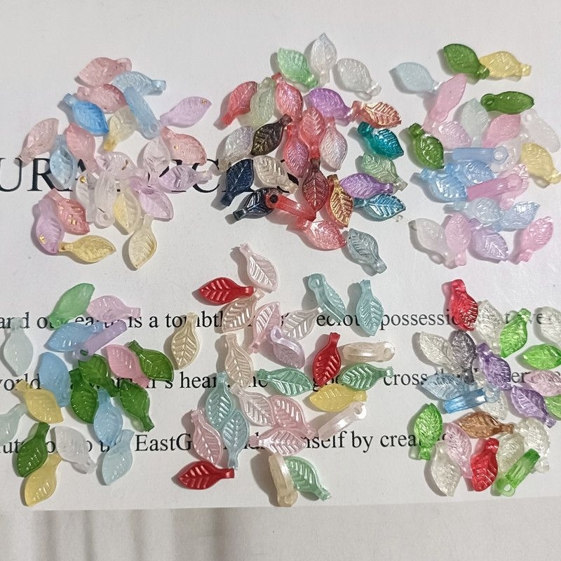 Jual 10gr manik daun mini size 6mm bahan DIY | Shopee Indonesia