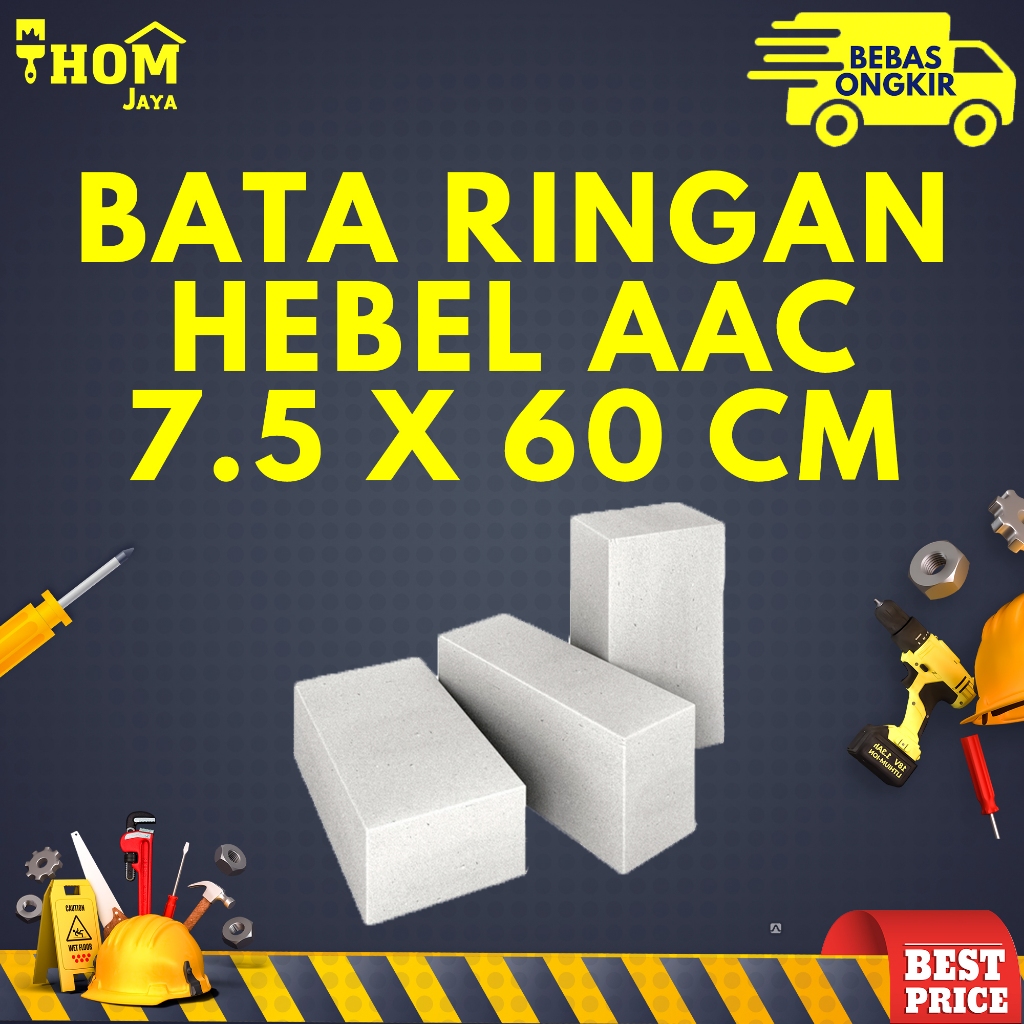 Jual BATA RINGAN HEBEL / BATA HEBEL / BATA RINGAN 7.5 CM X 60 CM ...