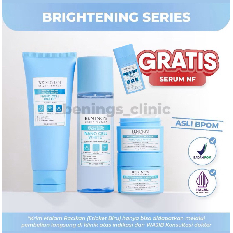 Jual Bening's Clinic Packaging Paket Dasar Brightening Skincare FREE ...