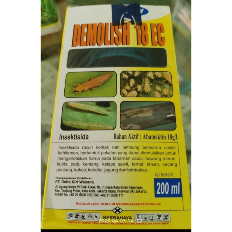 Jual INSEKTISIDA DEMOLISH 18EC 200 ML | Shopee Indonesia