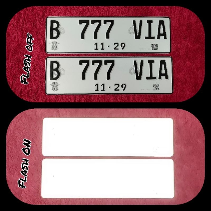 Jual Costum pelat Full Reflektif Barcode/Blank untuk mobil sepasang ...