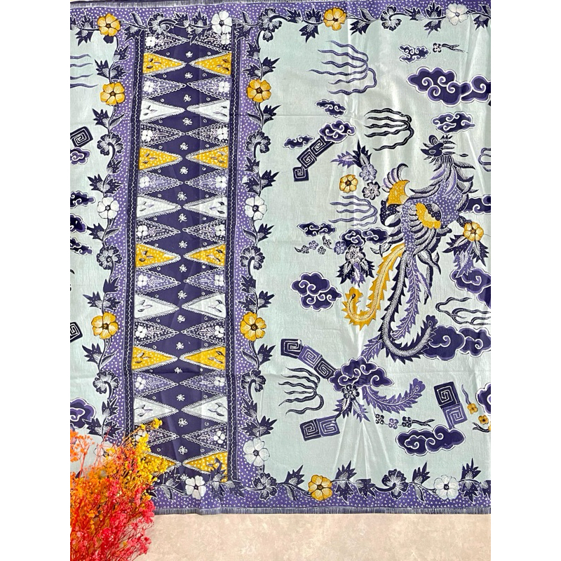 Jual kain batik katun tulis sarung encim motif burung hong phoenix ...
