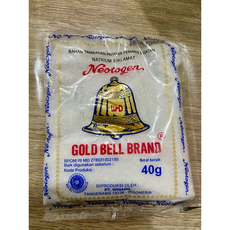 Jual Neotogen gold bell brand 40g | pemanis buatan natrium siklamat ...