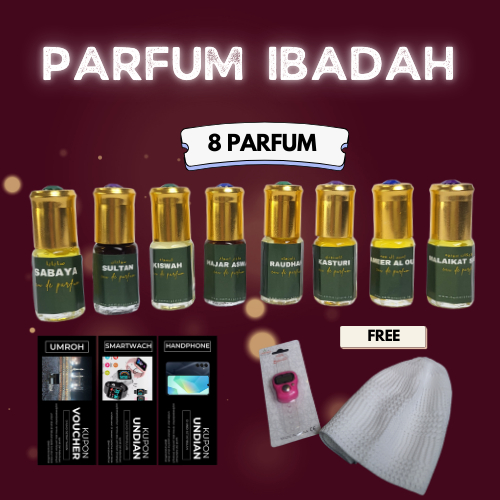 Jual PAKET PARFUM IBADAH - PARFUM NON ALKOHOL- ROLL ON 8 PCS 3ML FREE ...