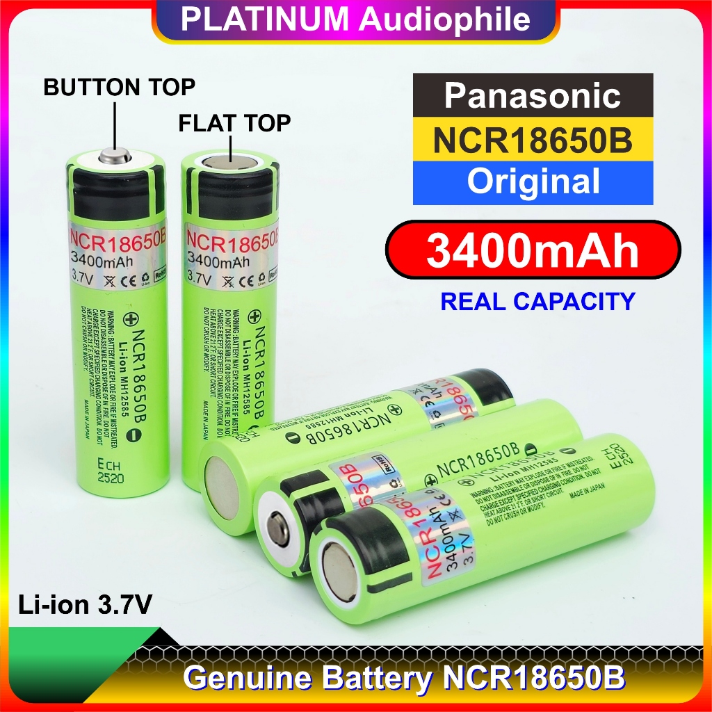Jual Baterai 18650 Panasonic 3400MAH 3.7V - 4.2V Original Battery Batre ...