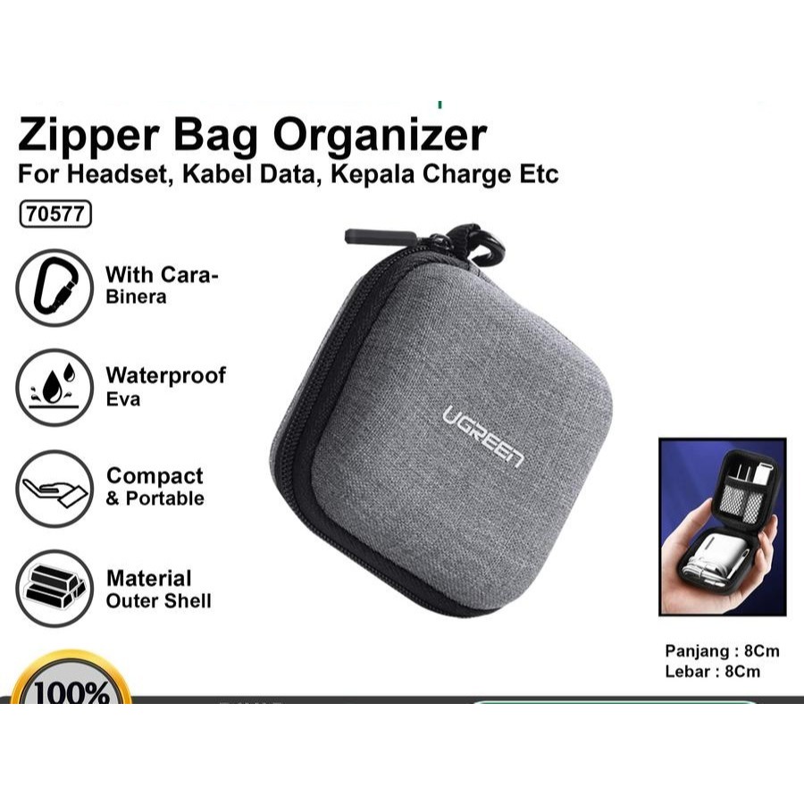 Jual UGREEN Pouch Earphone Tempat Charger Flashdisk Pouch Converter OTG ...