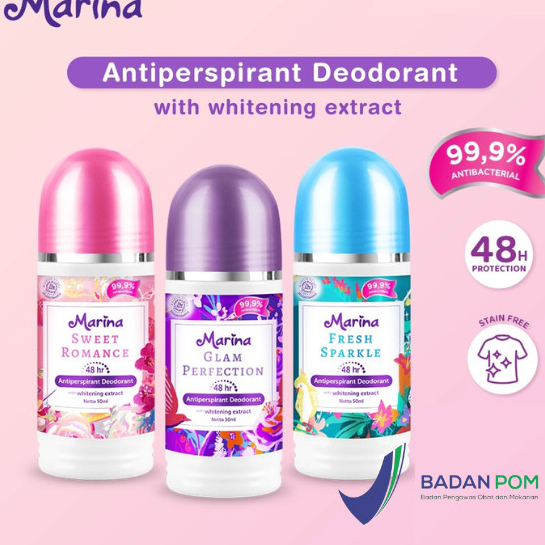 Jual marina deodorant new varian series ketiak harum glam perfection ...