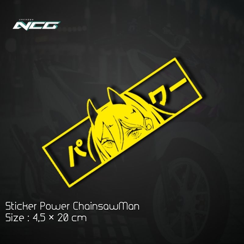Jual Sticker Slap Anime Chainsawman Stiker Csm Power Stiker Cutting ...