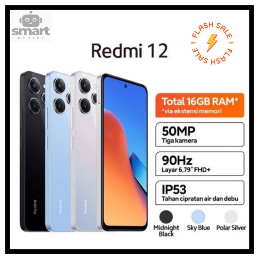 Jual NEW!! XIAOMI REDMI 12 8/256GB BOBA 3 KAMERA 0,5 | Shopee Indonesia
