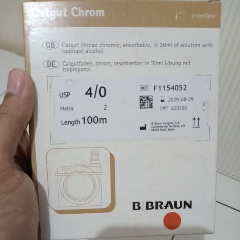 Jual B Braun cat gut chromic 4 - 0/Benang chromic 4 0/catgut chromic 4 ...