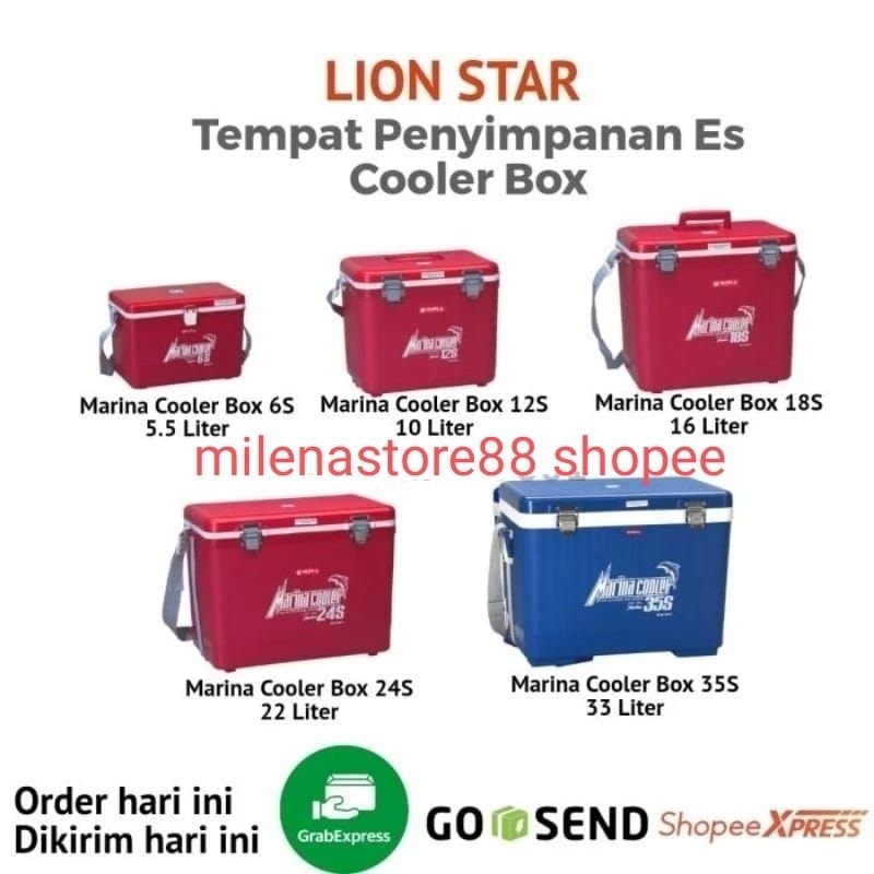 Jual Ready!! Cooler box Marina 6s (5,5 liter), 12s (10 liter), 18s (16 liter), 24s (22 liter ...