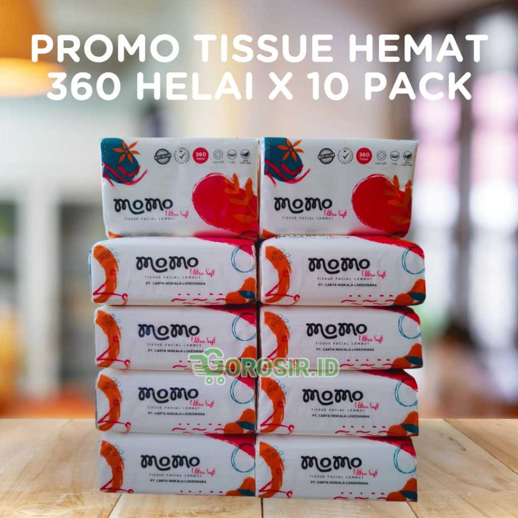 Jual Promo Tissue momo Ultra Soft 360 Helai Sheets 10 pcs | Shopee ...
