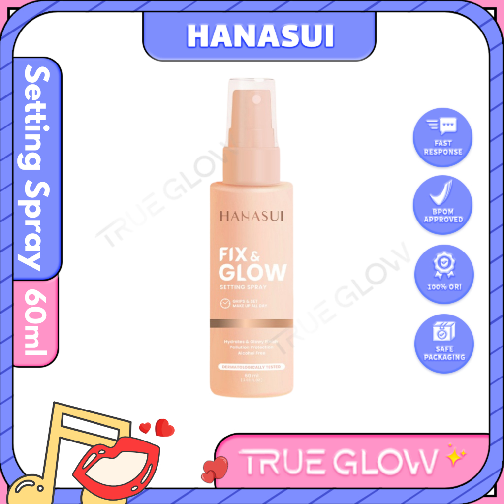 Jual Hanasui Fix & Glow Setting Spray - Setting Spray Glowy Finish Make ...