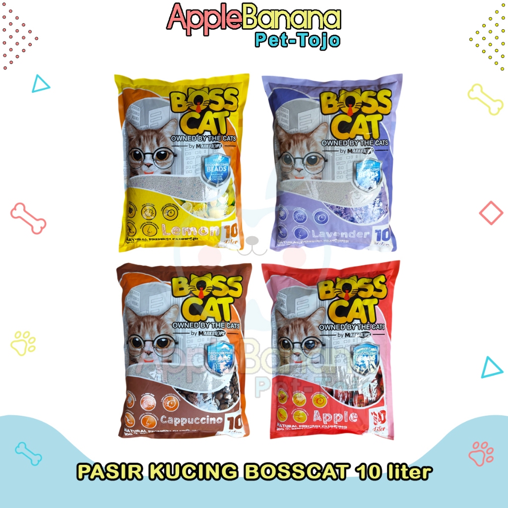 Jual Pasir Kucing Boss Cat 10 Litter | Pasir Wangi - Bentonite Gumpal | Shopee Indonesia
