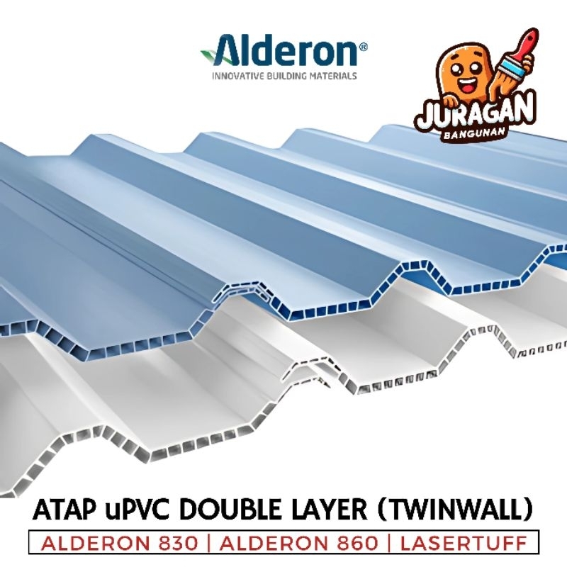 Jual ALDERON Twinwall (Atap uPVC Double Layer) | Alderon830 / Lasertuff ...
