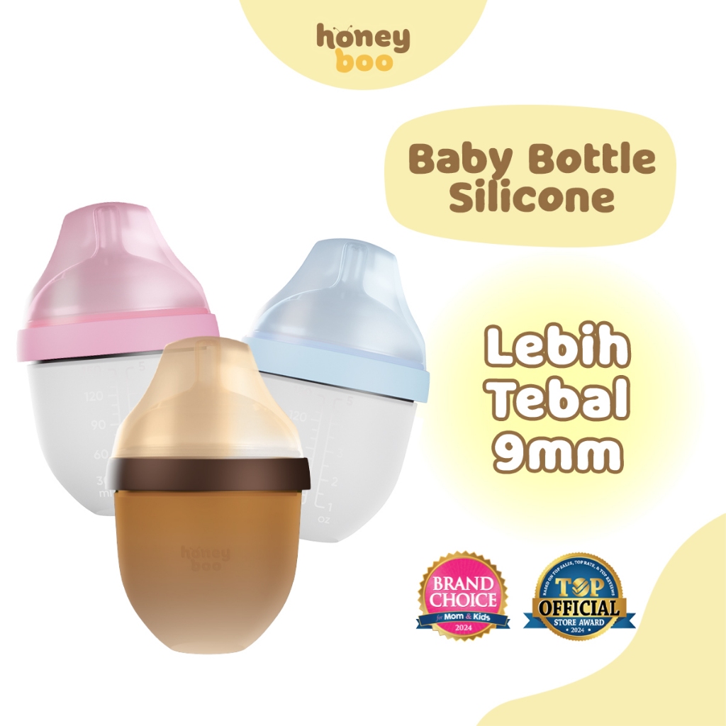 Jual Honey Boo - Botol Susu Bayi Silikon Anti Kolik Leher Lebar | Shopee Indonesia