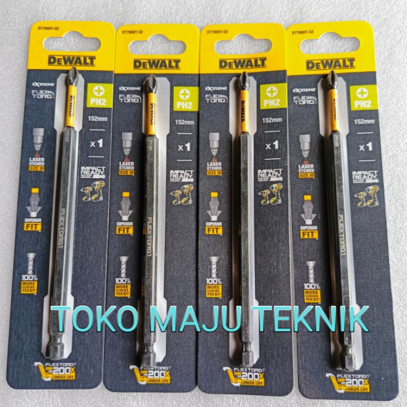 Jual Dewalt obeng PH 2 152mm 6 inch Dewalt EXTREME FLEX TORQ PH2 impact ...