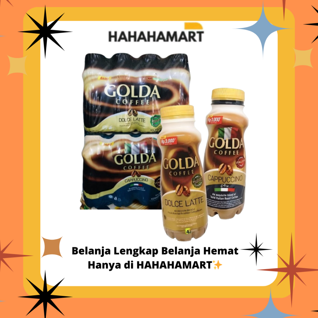 Jual Golda Coffee Dolce Latte Dan Capuccino Ukuran 200ml Isi 12 Botol ...